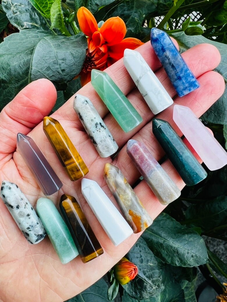 Crystal Mini Single Point Towers, 5 Pieces Mystery Small Polished Tiny ...